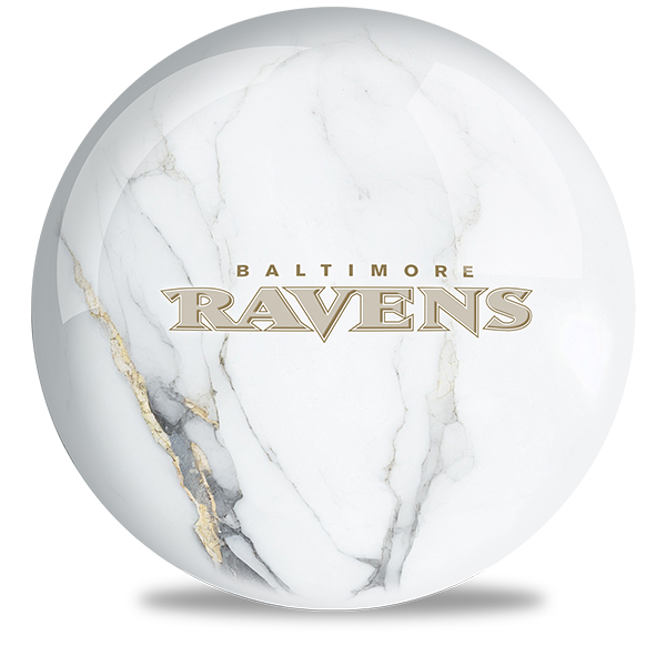 Baltimore Ravens regulation NFL plastic spare bowing ball white marble ...