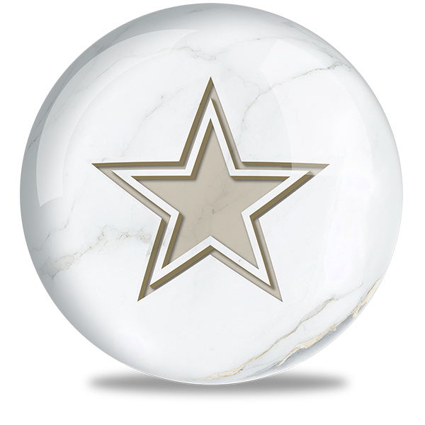 Dallas Cowboys regulation NFL bowing ball white marble design