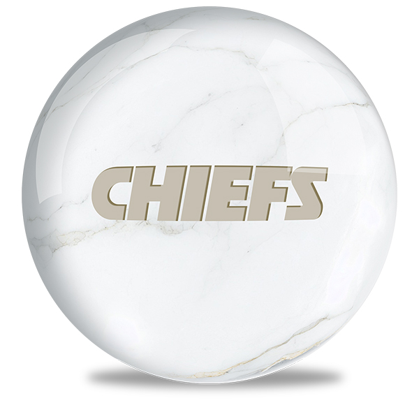 Kansas City Chiefs NFL bowing ball white marble design