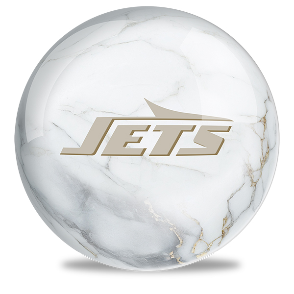 New York Jets regulation NFL bowing ball white marble design