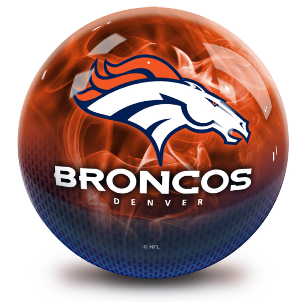 Denver Broncos regulation NFL bowing ball on fire design