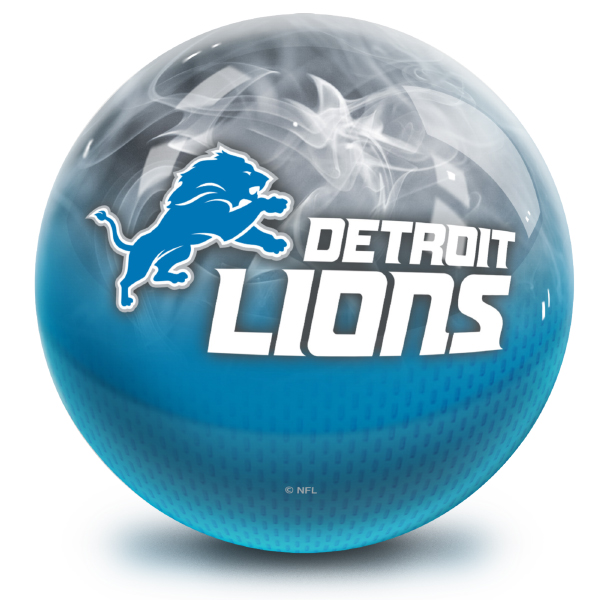 Detroit Lions regulation NFL bowing ball on fire design