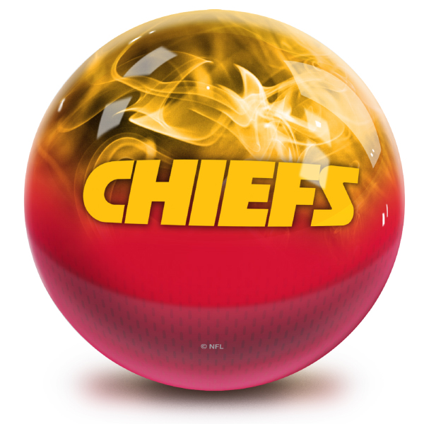 Kansas City Chiefs regulation NFL bowing ball on fire design