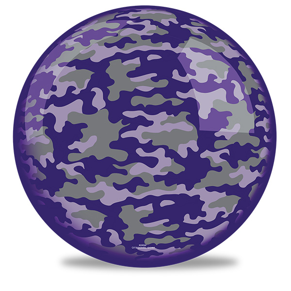 purple camo regulation size plastic spare bowling ball