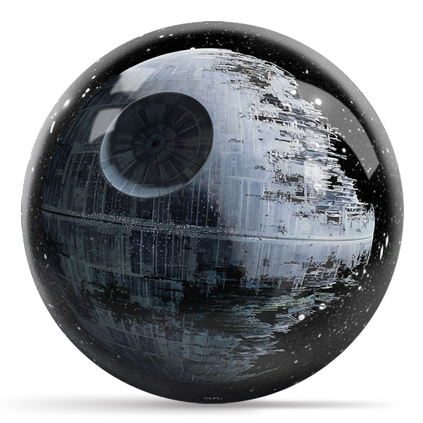 Disney Lucas Star Wars character Death Star bowling ball polyester ...