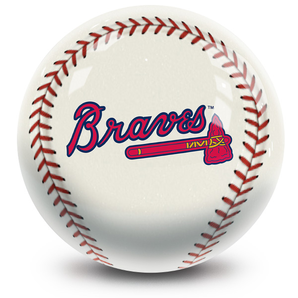 MLB Atlanta Braves baseball designed regulation size bowling ball