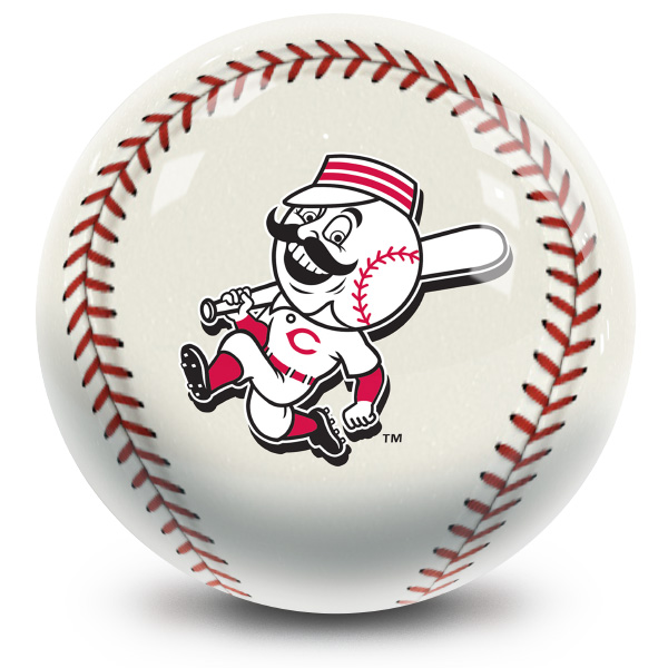 MLB Cincinnati Reds baseball designed regulation size bowling ball