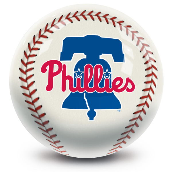 MLB Philadelphia Phillies baseball designed regulation size bowling ball
