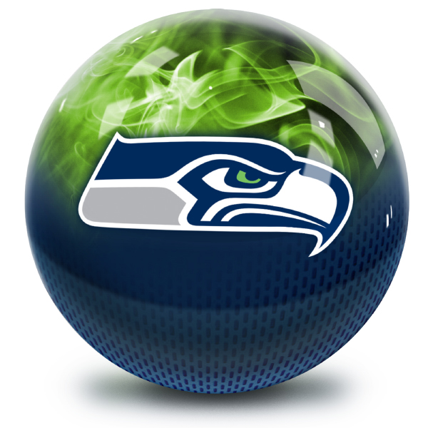Seattle Seahawks regulation NFL bowing ball on fire design