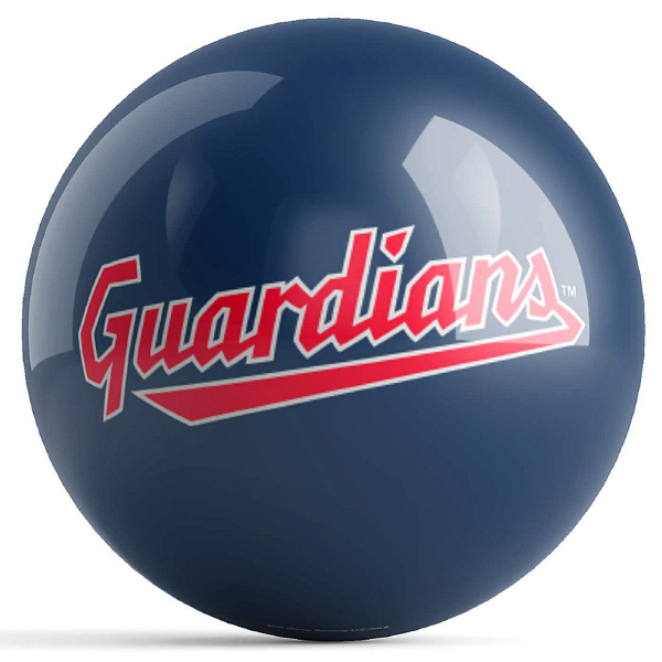 MLB Cleveland Guardians logo regulation size bowling ball